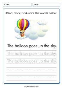Write Simple Sentences Worksheets | Free Writing Sheets for Kids