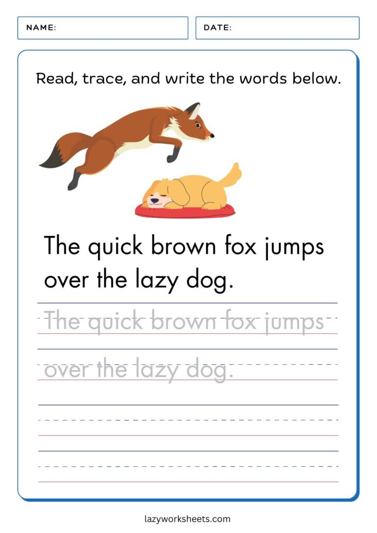 Write Simple Sentences Worksheets | Free Writing Sheets for Kids