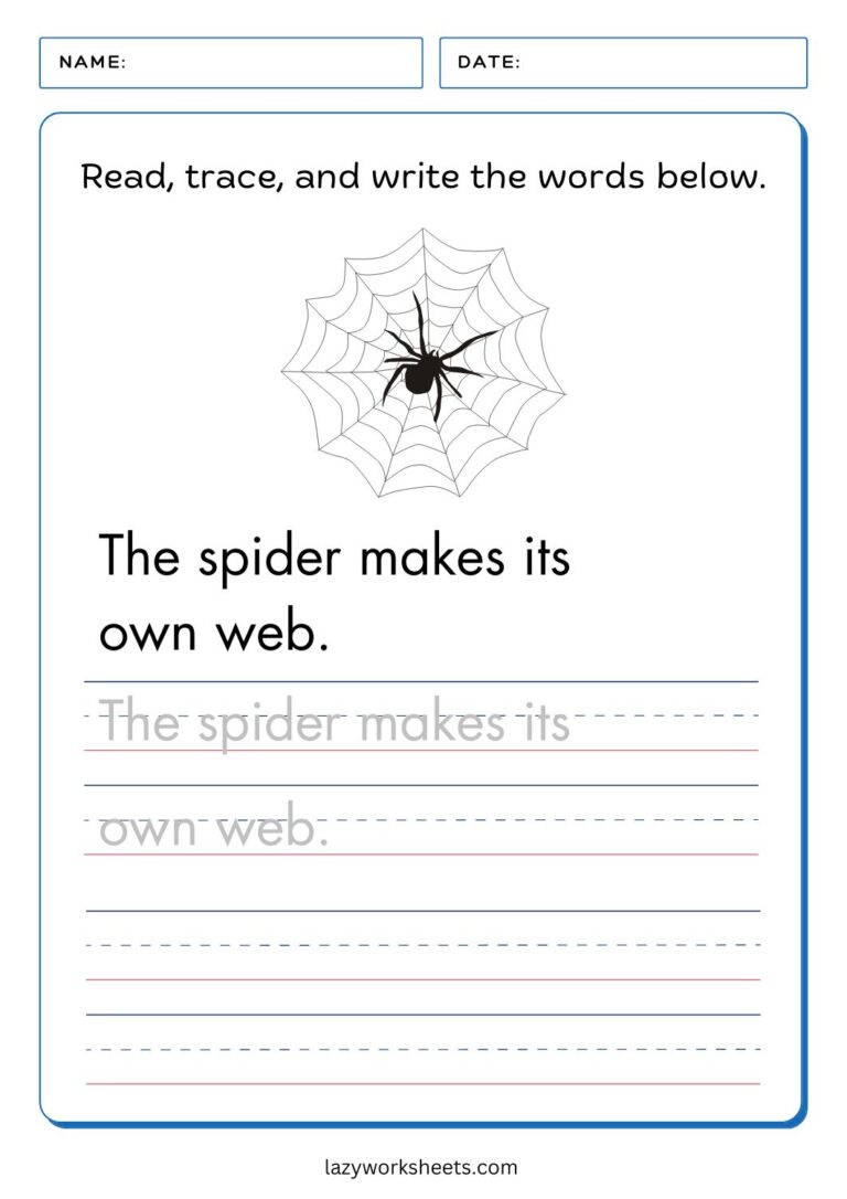 Write Simple Sentences Worksheets | Free Writing Sheets for Kids
