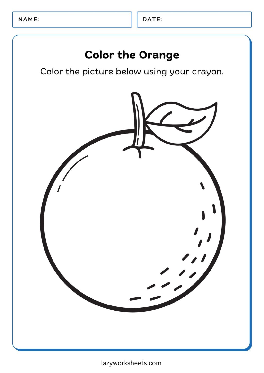 Color the Fruits Worksheets | Free PDF Sheets | Lazy Worksheets