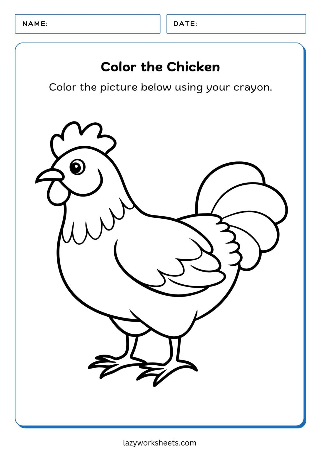 Color the Animals Worksheets | Free PDF Sheets