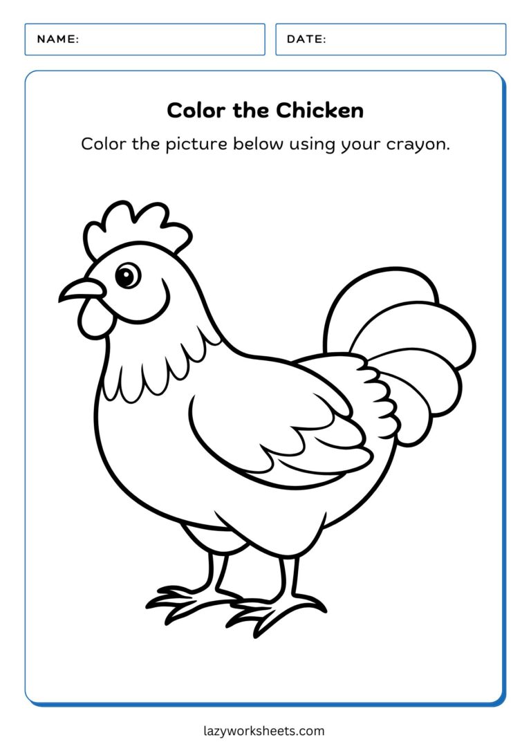 Color the Animals Worksheets | Free PDF Sheets