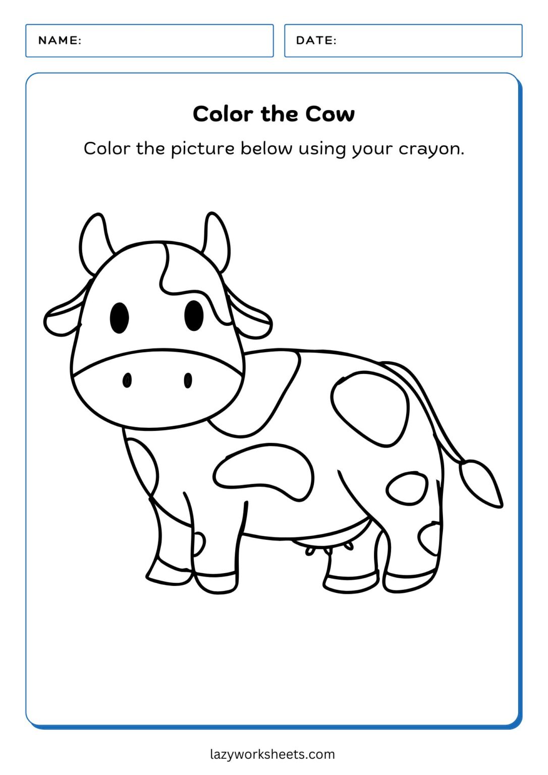 Color the Animals Worksheets | Free PDF Sheets