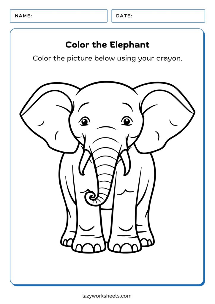 Color the Animals Worksheets | Free PDF Sheets