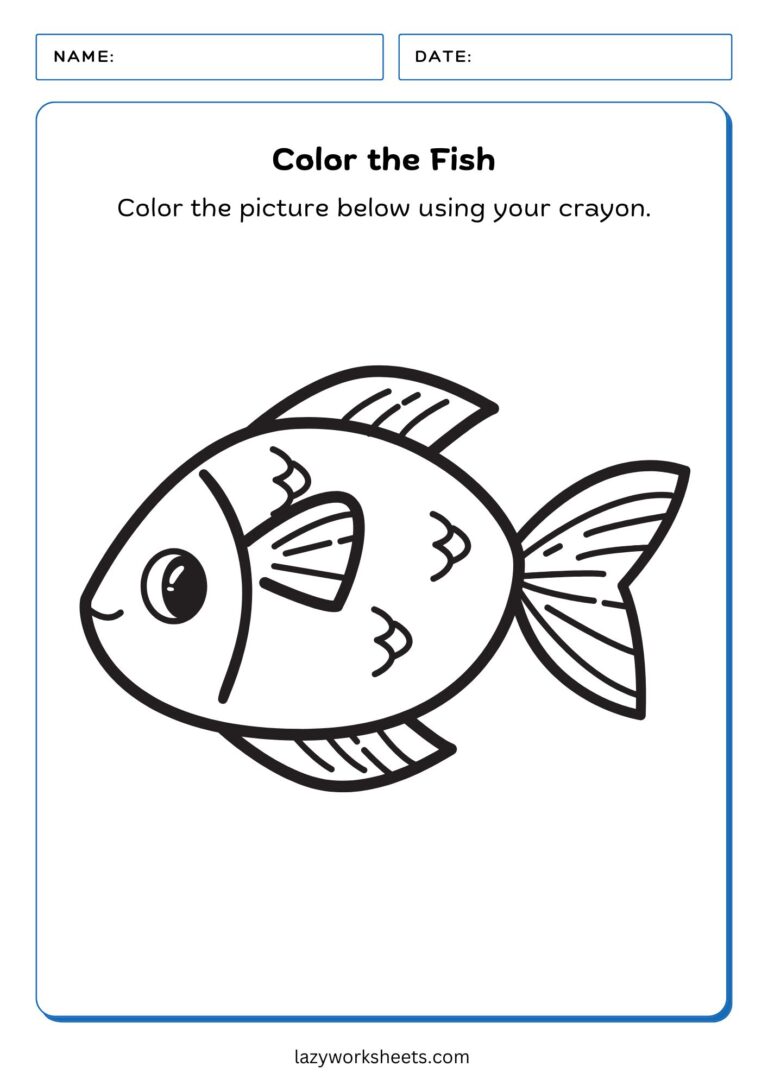 Color the Animals Worksheets | Free PDF Sheets