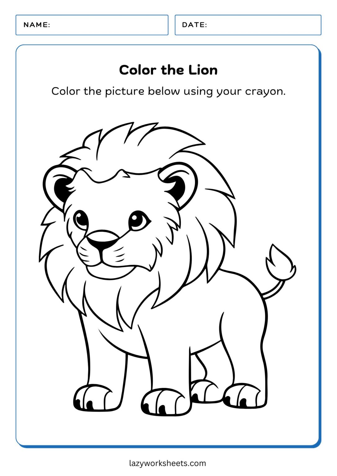 Color the Animals Worksheets | Free PDF Sheets