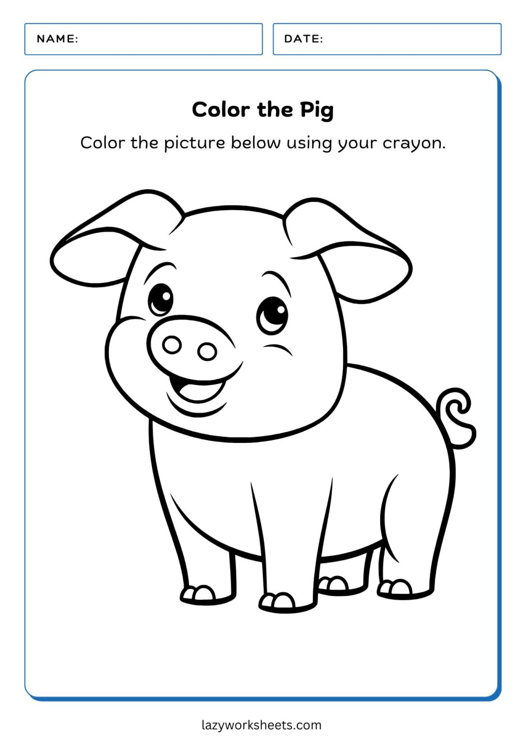 Color the Animals Worksheets | Free PDF Sheets