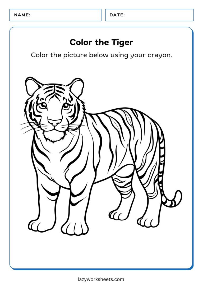 Color the Animals Worksheets | Free PDF Sheets