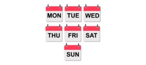 Days Of The Week Charts | Free Printable PDF Charts | Lazy Worksheets